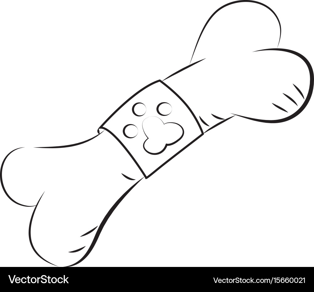 Cartoon image of dog bone icon symbol Royalty Free Vector