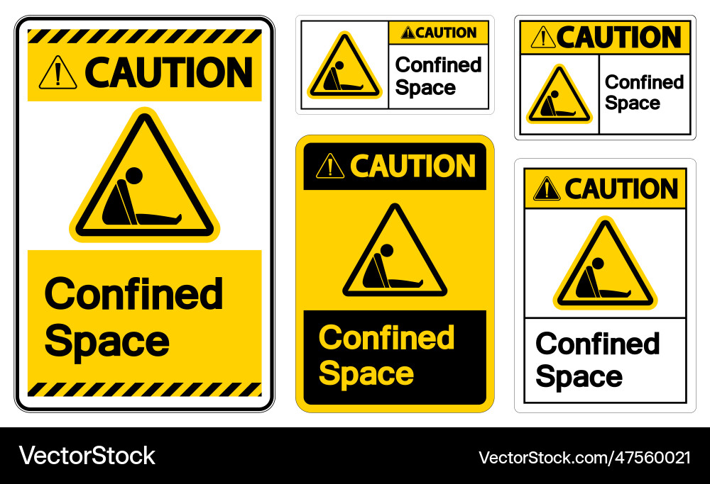 Confined Space Hazard Sign Royalty Free Vector Image