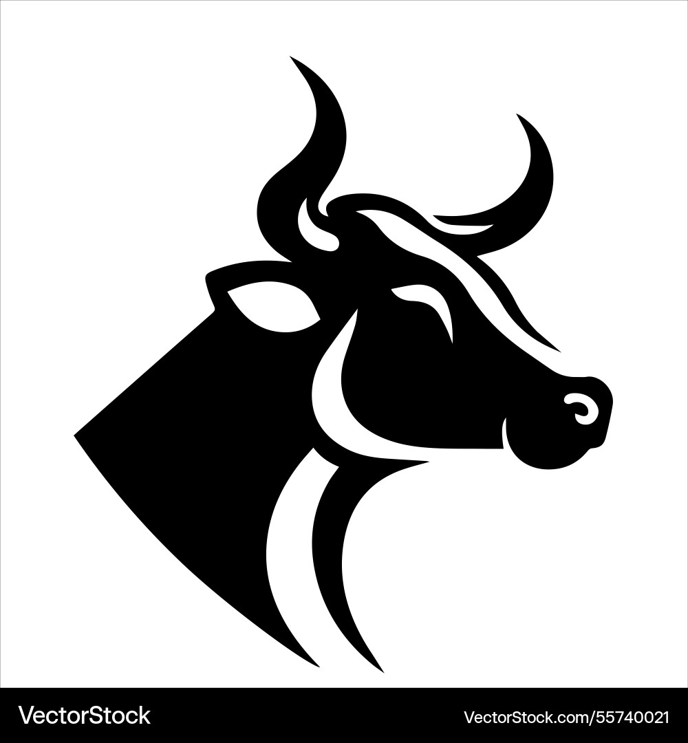 Cow head design Royalty Free Vector Image - VectorStock