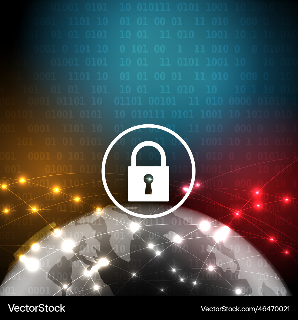 Cyber security and information or network Vector Image