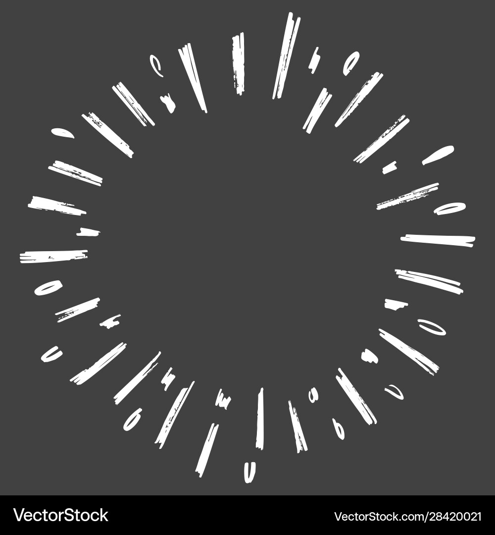 Doodle design element hand drawn spark Royalty Free Vector