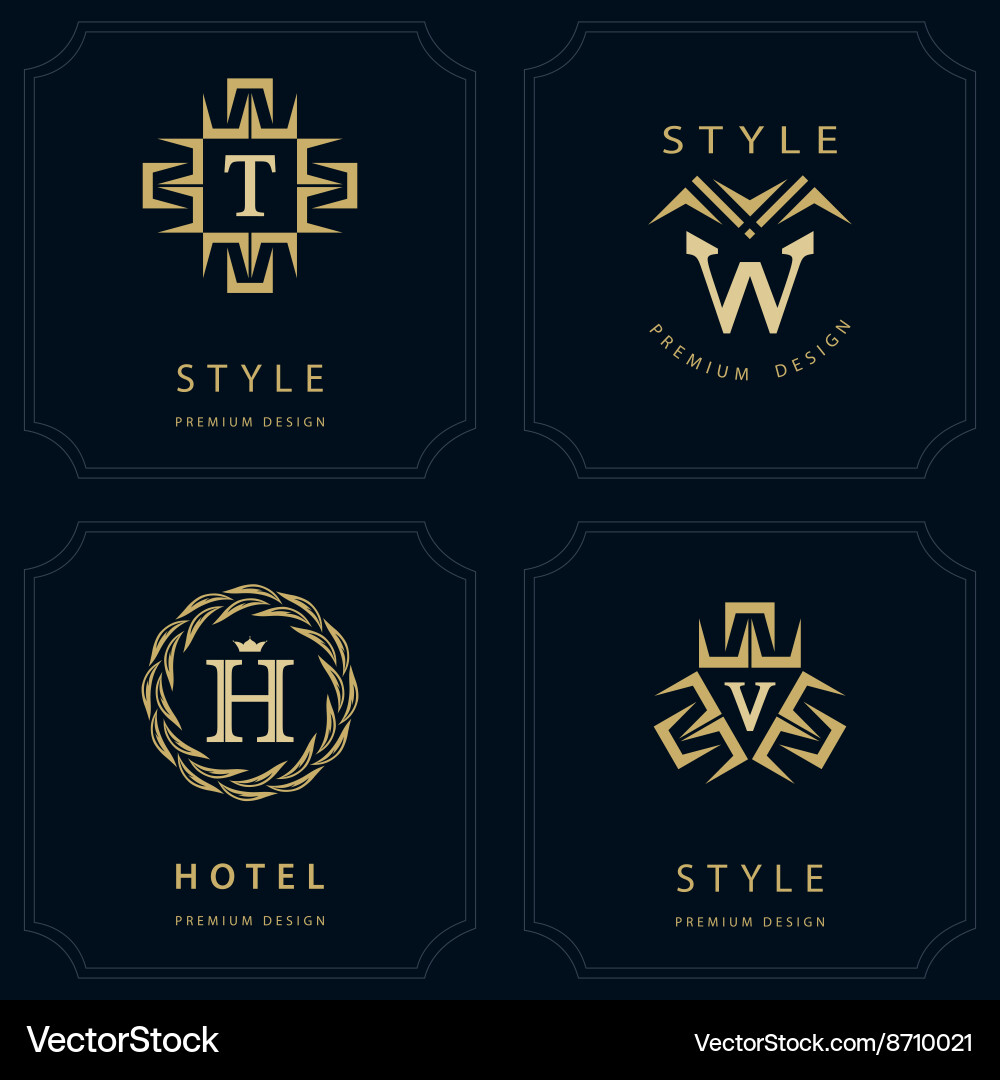 Elegant Monogram & Lettermark Set Royalty Free Vector