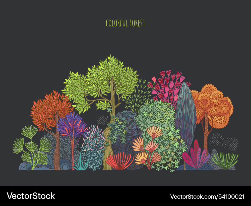 Graphic of forest Royalty Free Vector Image - VectorStock