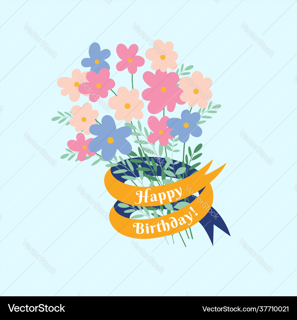 Happy birthday sticker label Royalty Free Vector Image