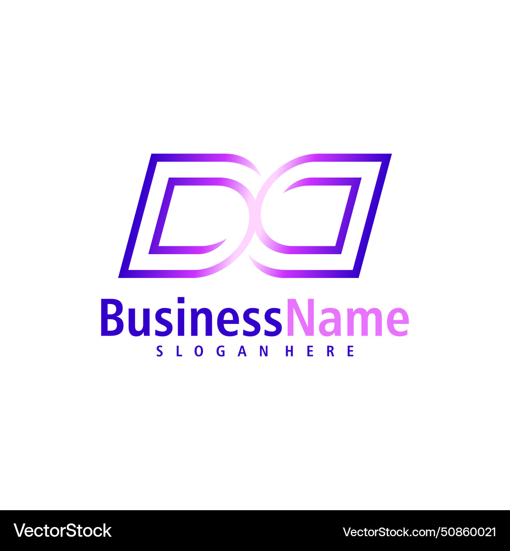 Letter d logo design creative initial Royalty Free Vector