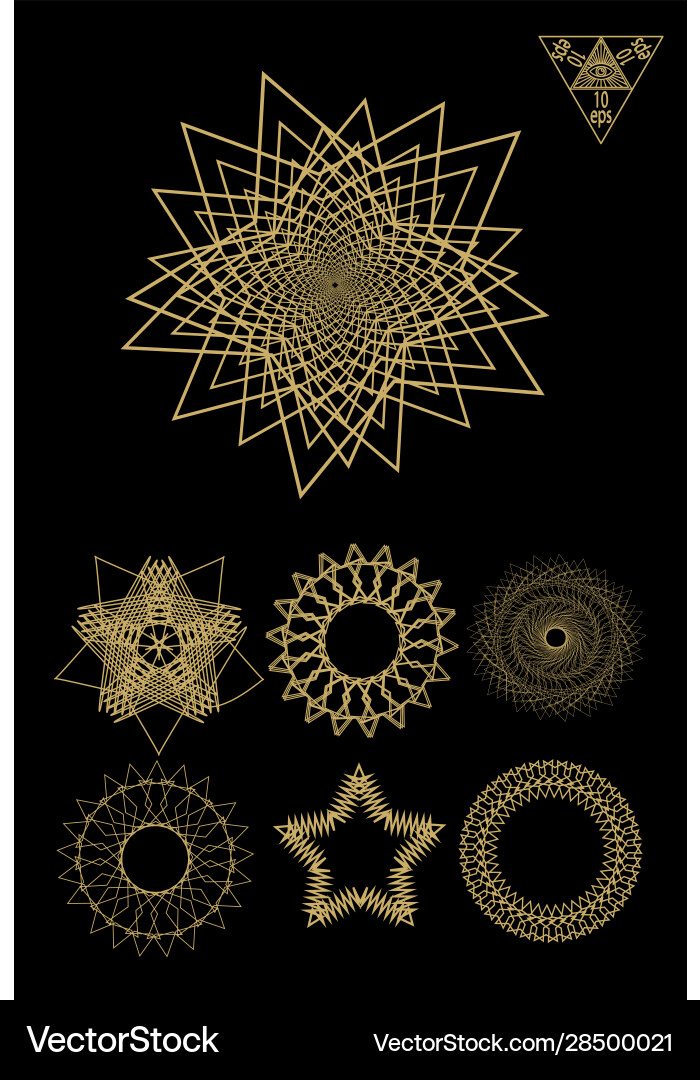 Polyhedral geometric shapes Royalty Free Vector Image