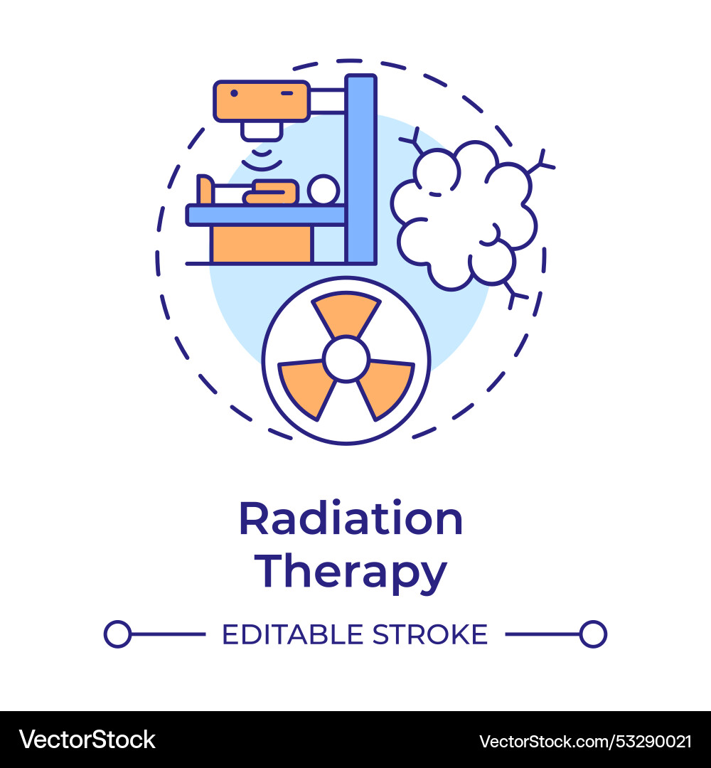 Radiation therapy multi color concept icon Vector Image