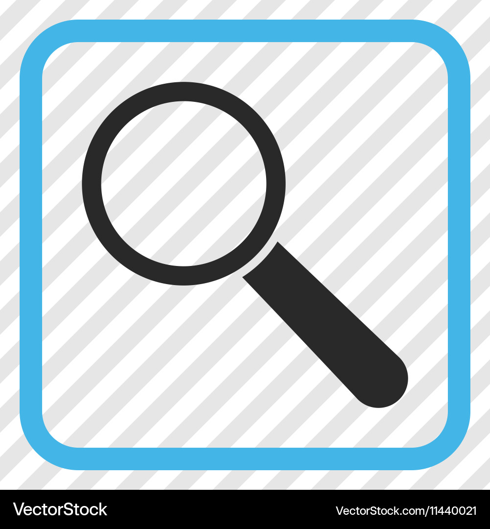 Search tool icon in a frame Royalty Free Vector Image