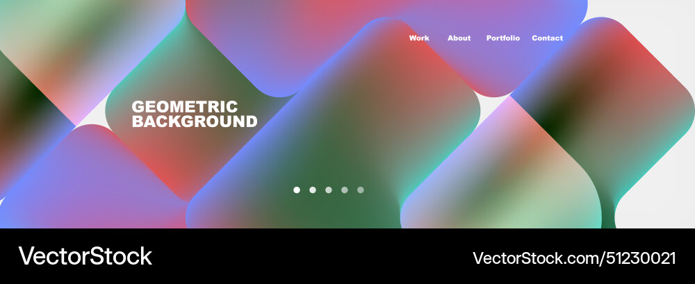 Square internet web page design template Vector Image