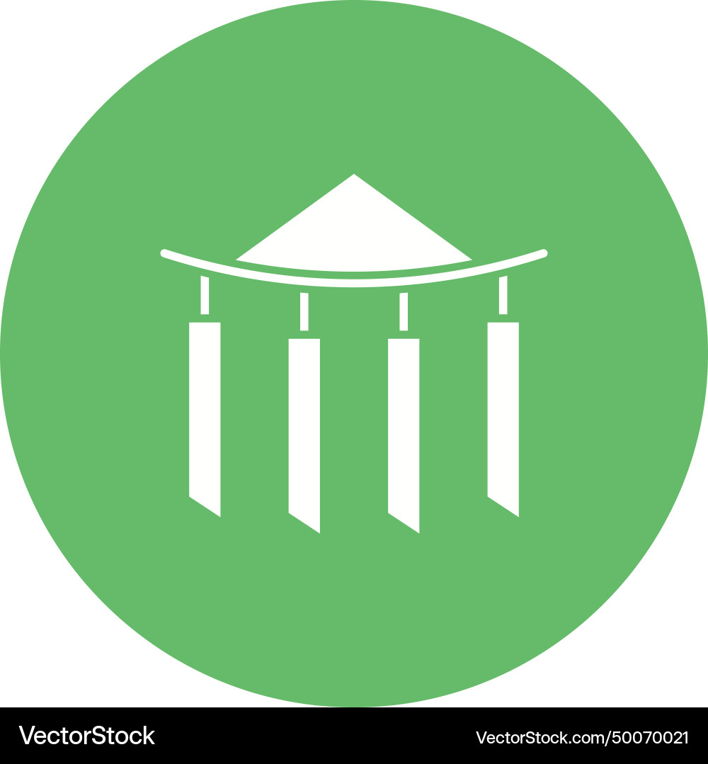 Wind chime icon image Royalty Free Vector Image