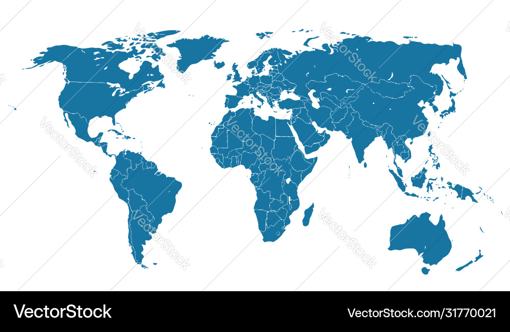 World map Royalty Free Vector Image - VectorStock