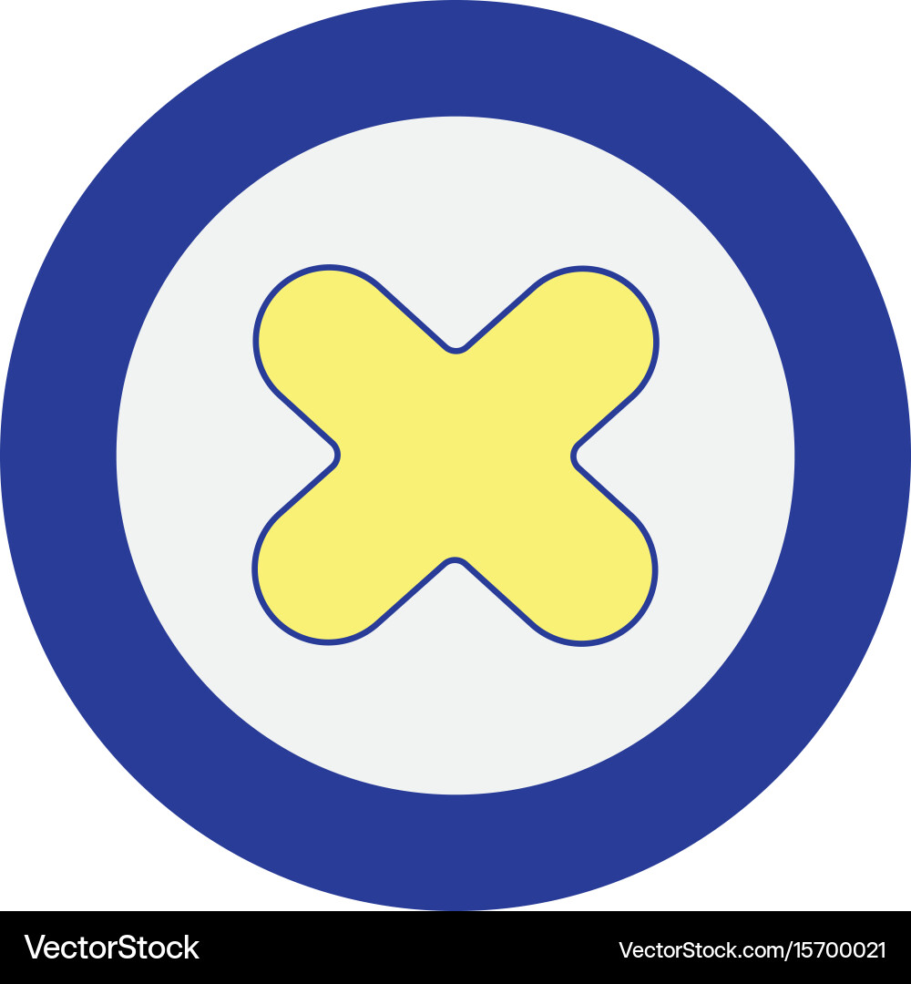 X network symbol to web connection Royalty Free Vector Image