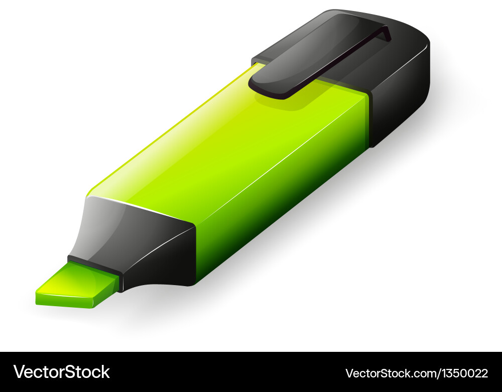 A green marker Royalty Free Vector Image - VectorStock
