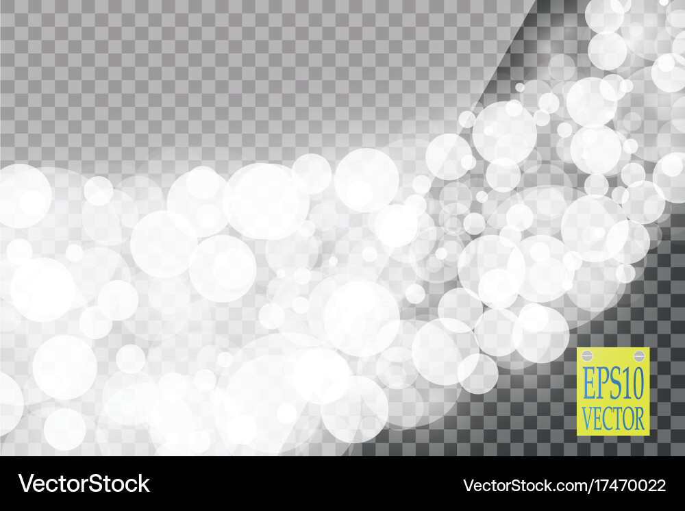 Abstract white bokeh effect explosion with sparks Vector Image