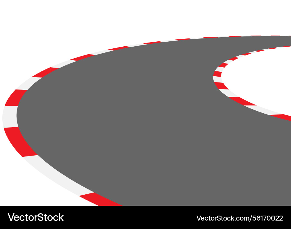 Asphalt racing track go-kart Royalty Free Vector Image