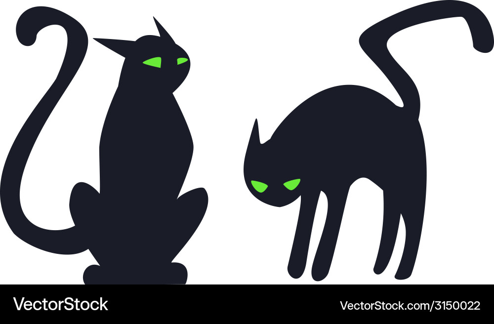 Black cats Royalty Free Vector Image - VectorStock