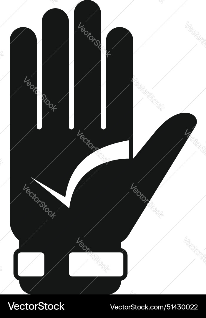 Black silhouette of an open hand Royalty Free Vector Image