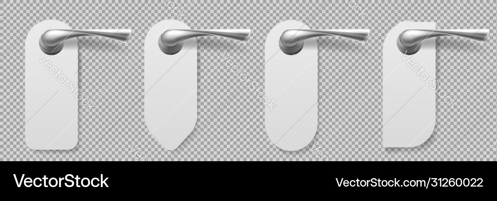 Door handles with hangers different shapes Vector Image