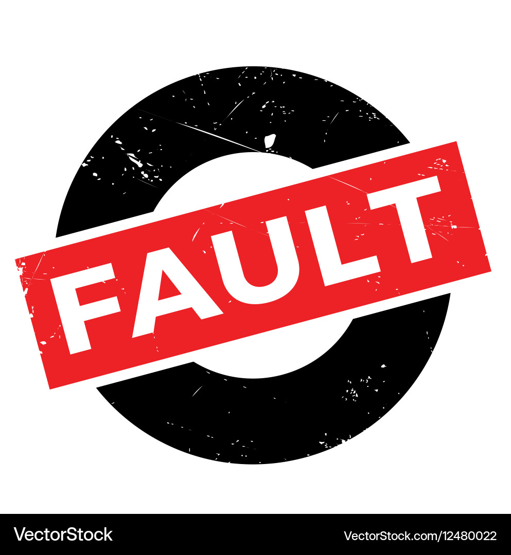 Fault rubber stamp Royalty Free Vector Image - VectorStock
