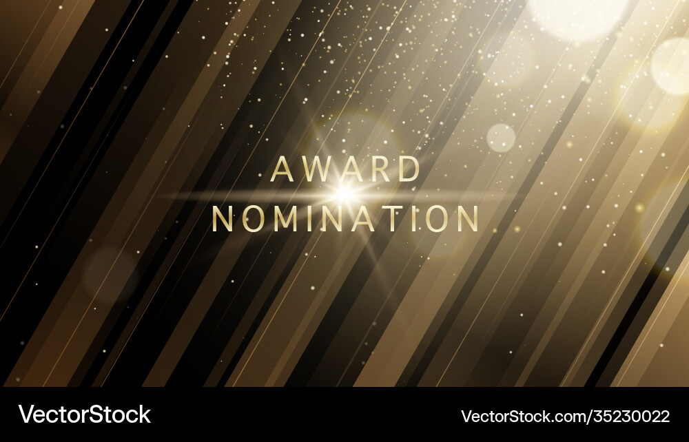 Golden Award Nomination Background Royalty Free Vector Image