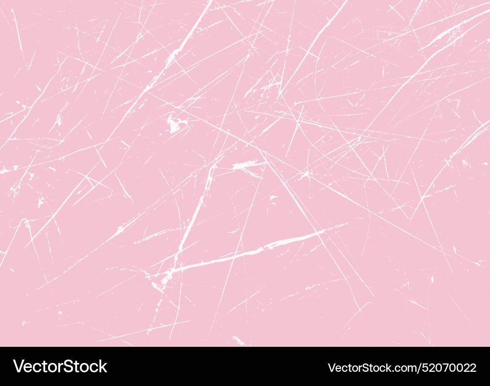 Grunge scratched background in pastel pink Vector Image