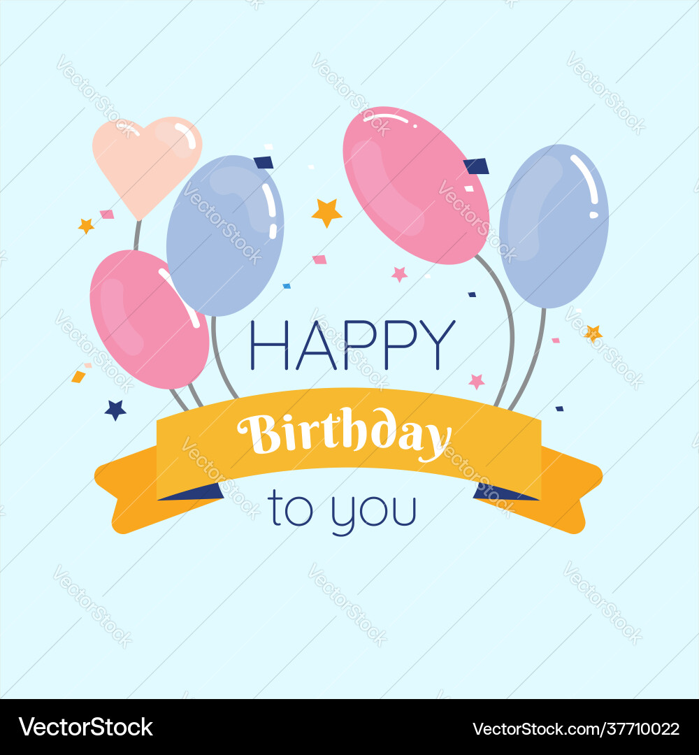 Happy birthday sticker label Royalty Free Vector Image