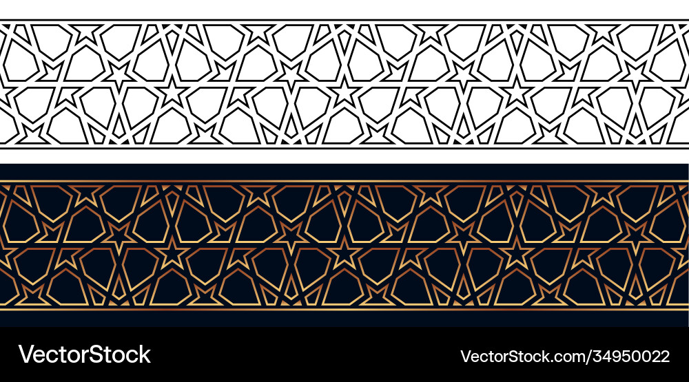 Islamic seamless border Royalty Free Vector Image