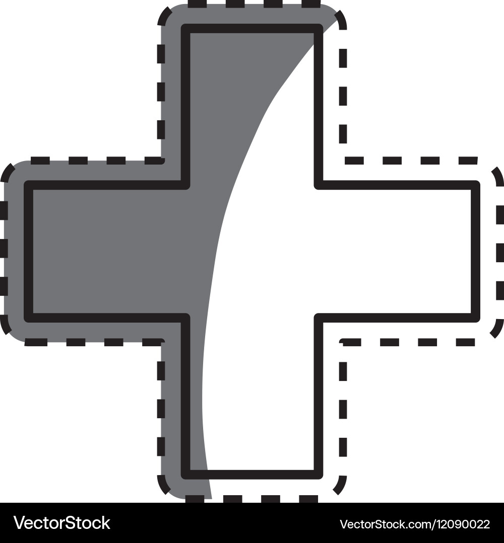 Medical cross symbol Royalty Free Vector Image