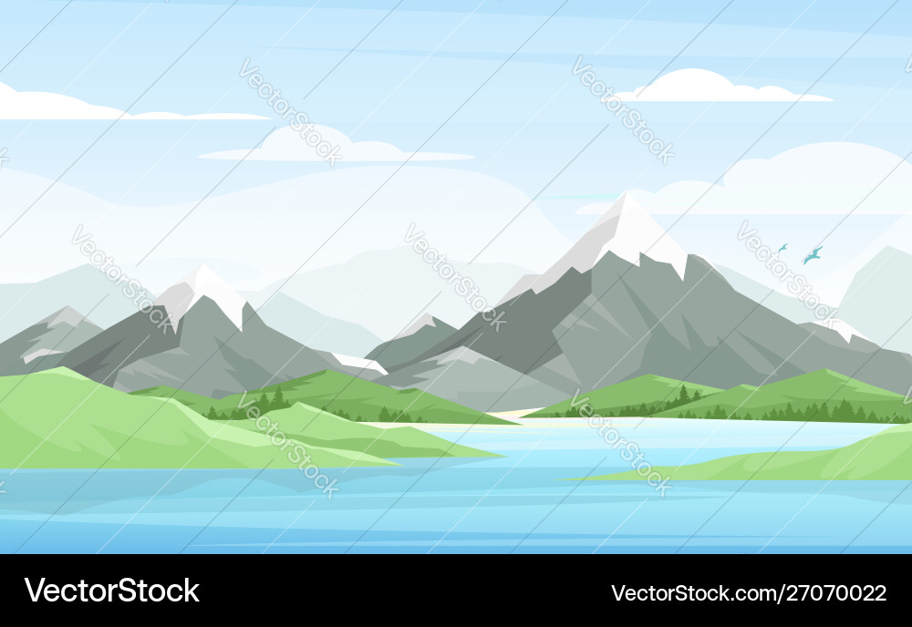 Mountain Panorama Royalty Free Vector Image - VectorStock