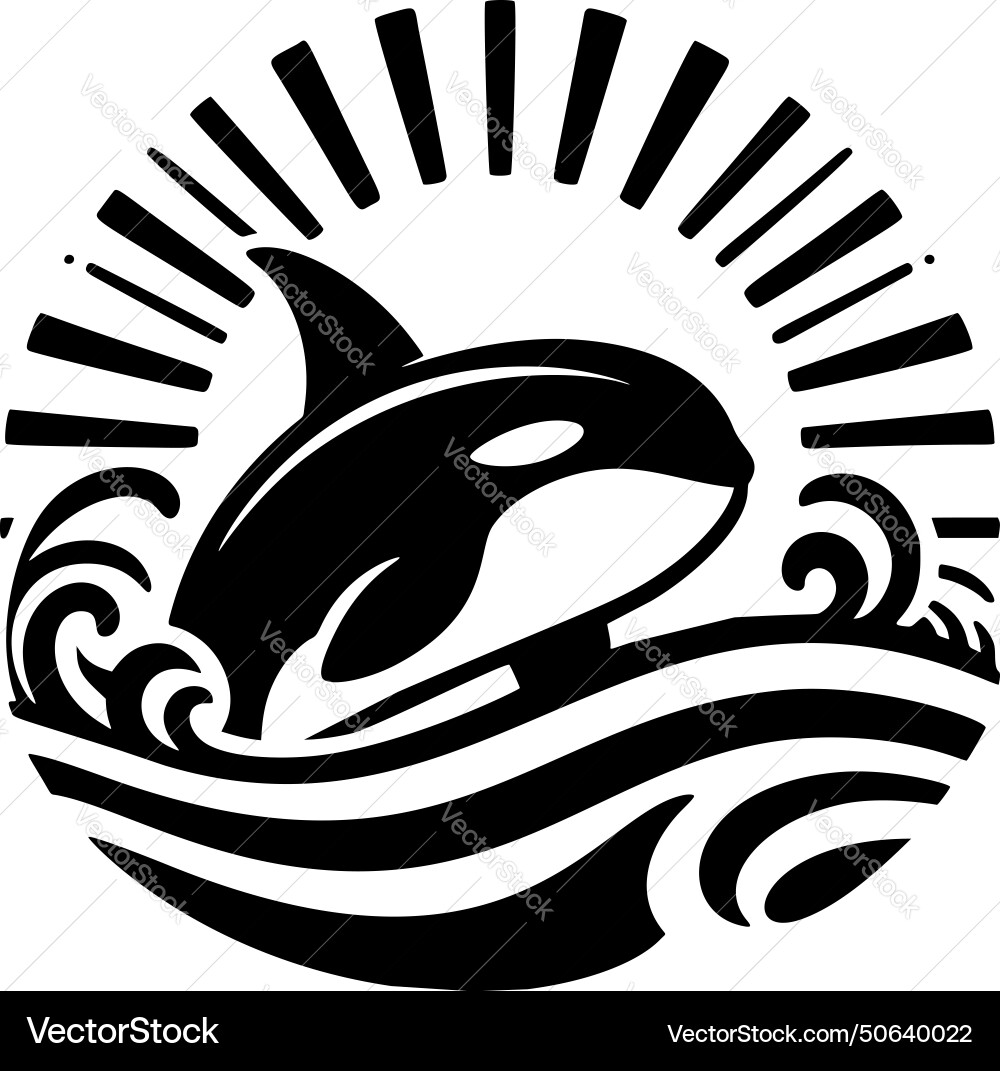 Orca emblem Royalty Free Vector Image - VectorStock
