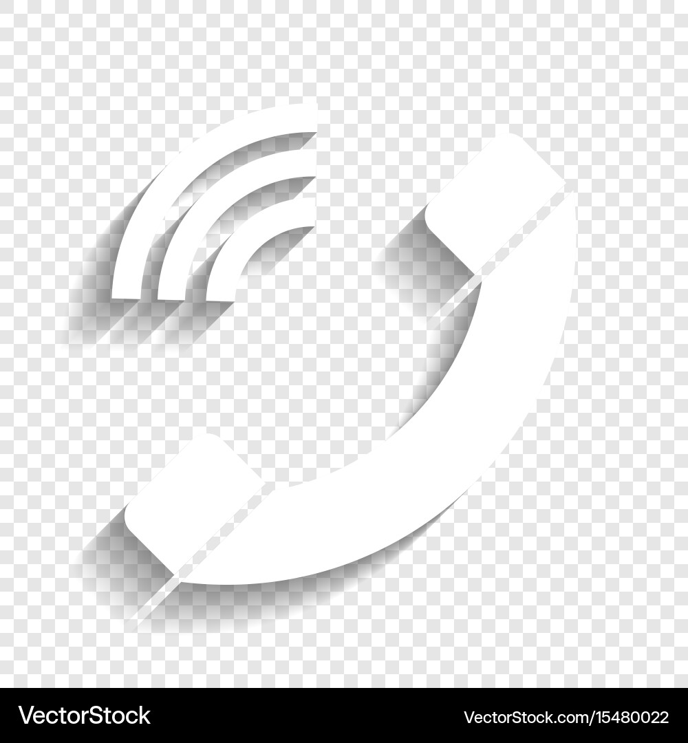 Phone sign white icon Royalty Free Vector Image