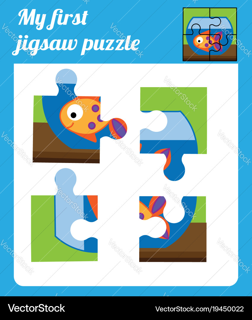 Puzzle kids activity complete the picture Vector Image
