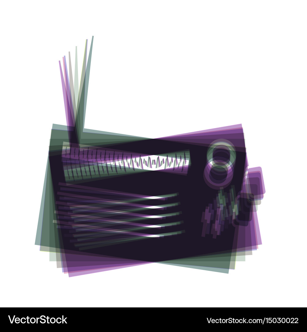 Radio sign colorful icon Royalty Free Vector Image