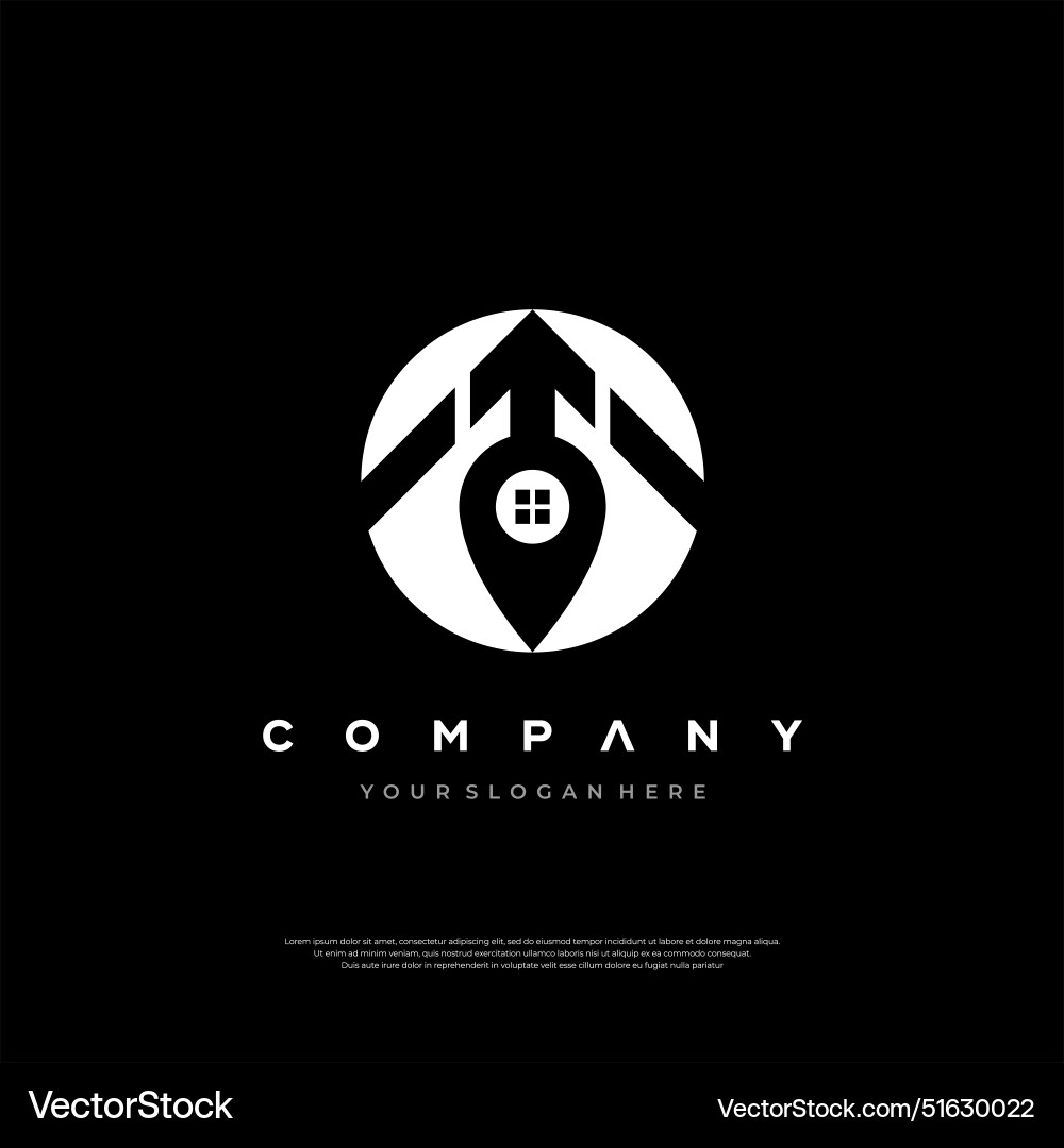 Secure home emblem Royalty Free Vector Image - VectorStock