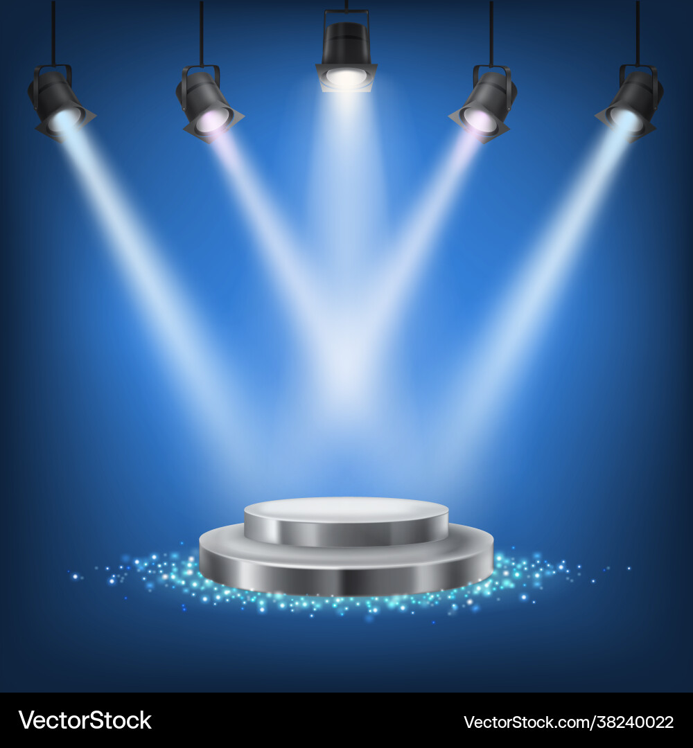 Set scenic spotlights Royalty Free Vector Image