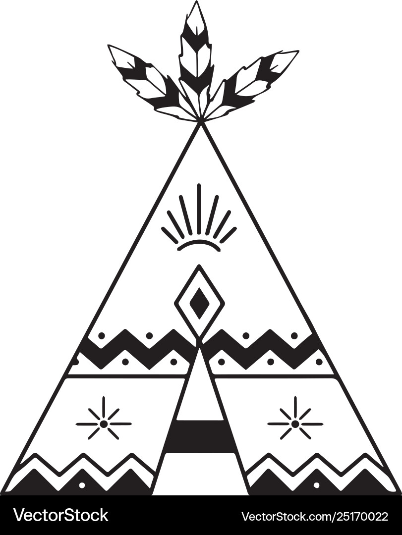 Tipi teepee eps Royalty Free Vector Image - VectorStock