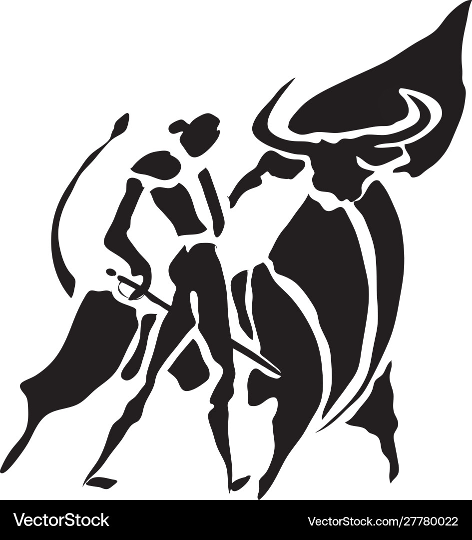 Toro torero Royalty Free Vector Image - VectorStock