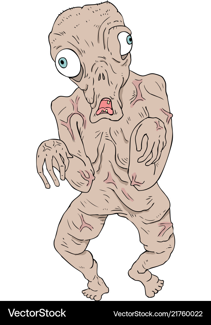 Ugly Monster Lizenzfreies Vektorbild - VectorStock