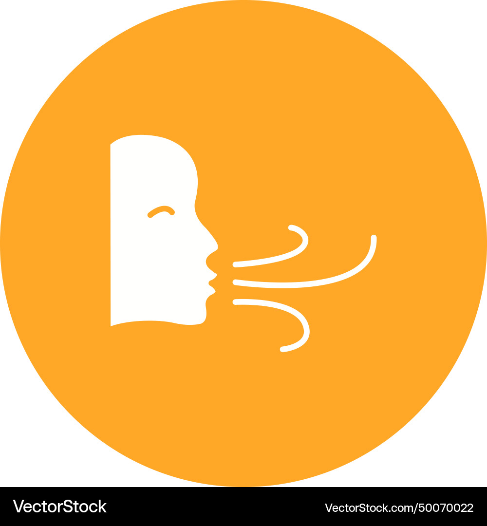 Wind face icon image Royalty Free Vector Image