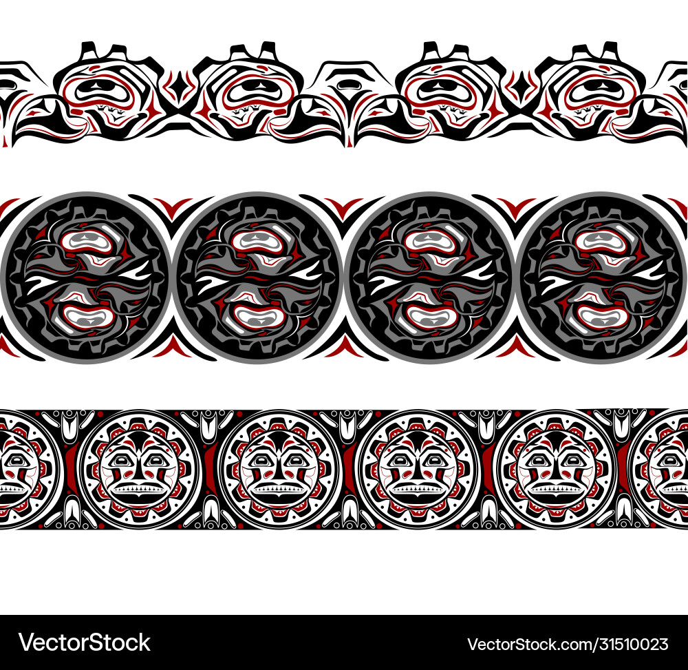 Abstract background native north american set Vector Image