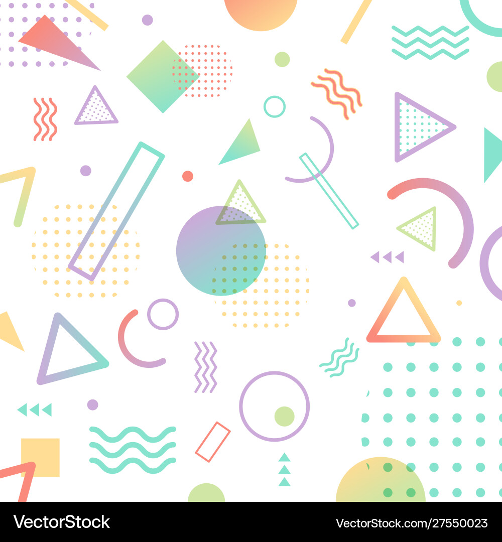 Abstract pattern pastel color geometric shapes Vector Image