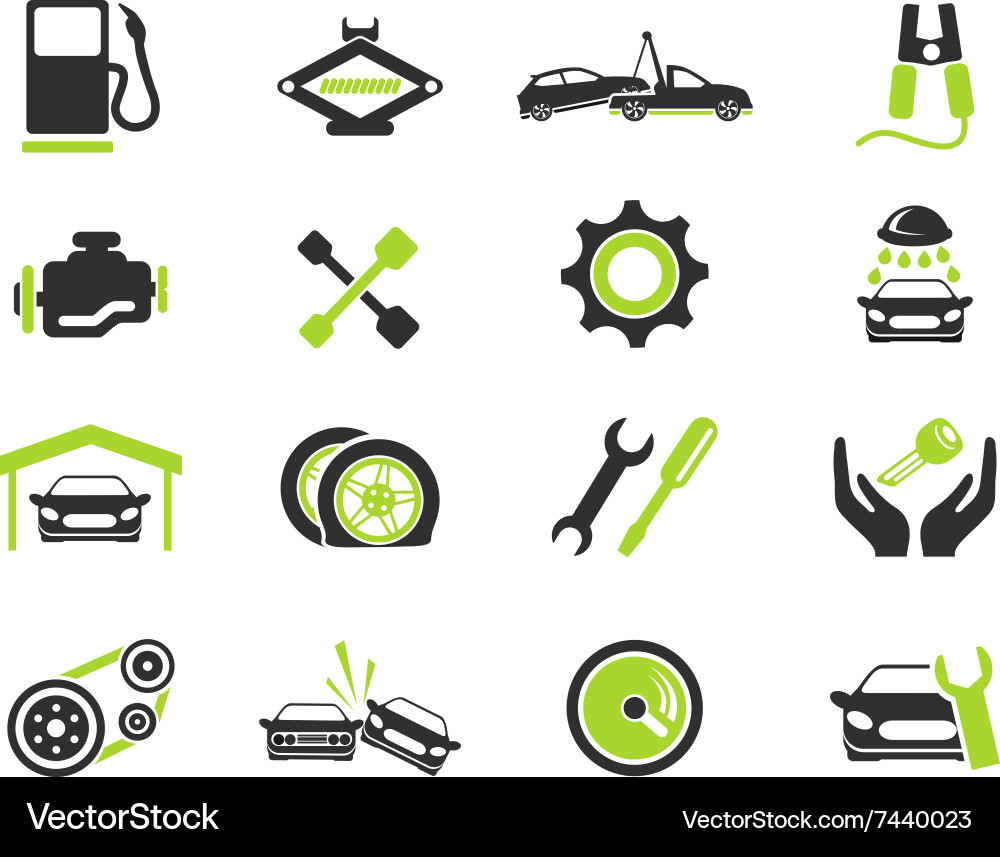 Auto service icons Royalty Free Vector Image - VectorStock