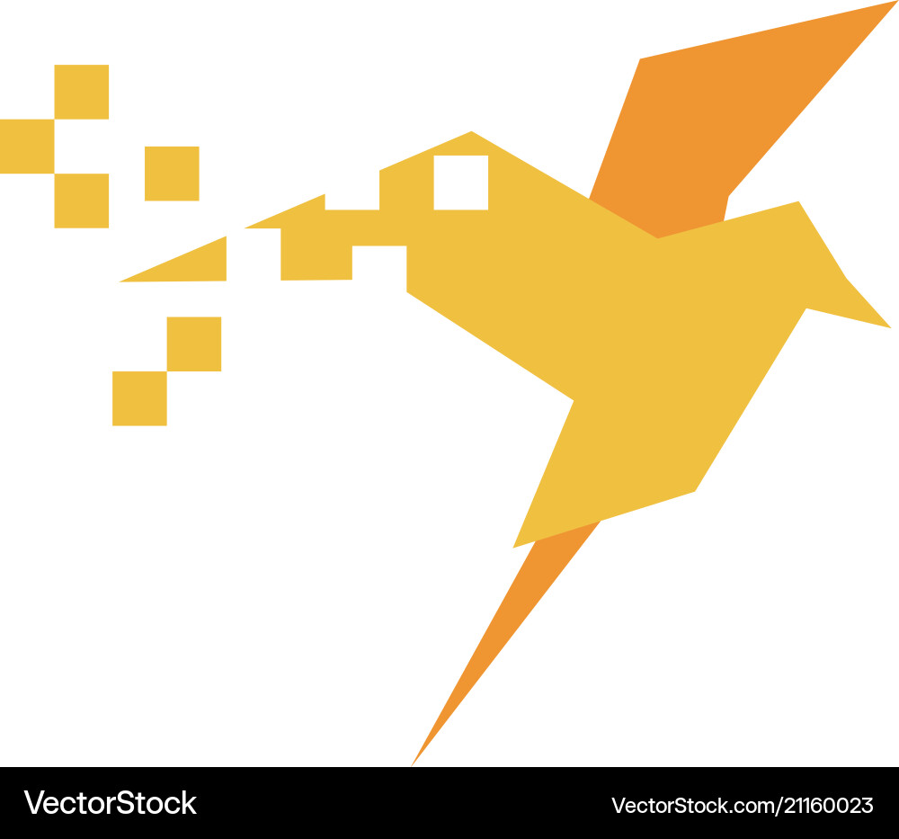 Bird logo icon graphic template Royalty Free Vector Image