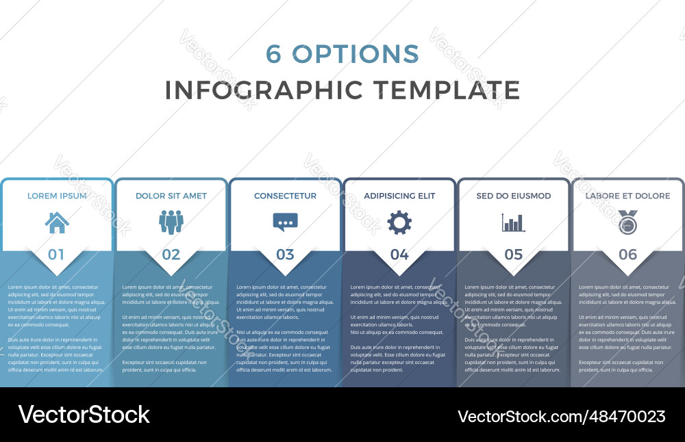 Business infographics - 6 elements Royalty Free Vector Image