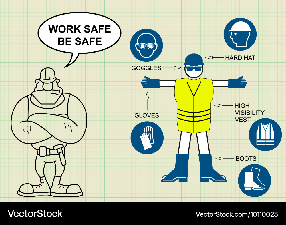 Construction health and safety Royalty Free Vector Image