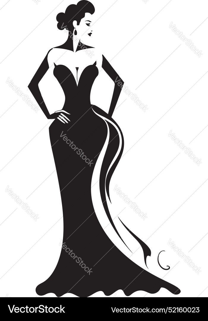 Diva divine glamorous lady logo concept Royalty Free Vector