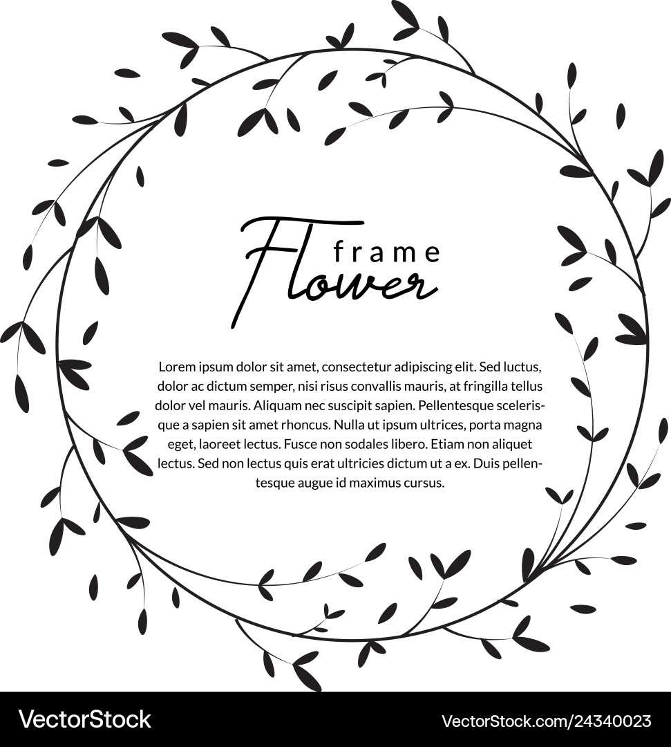 Floral wreath background Royalty Free Vector Image