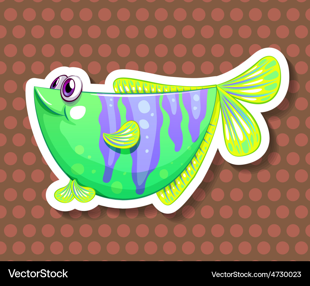 Green fish Royalty Free Vector Image - VectorStock