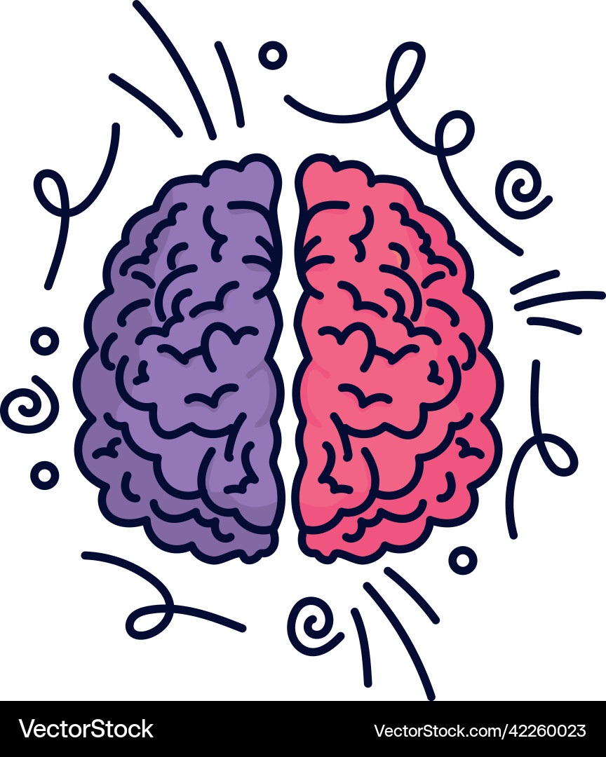 Human brain creative Royalty Free Vector Image