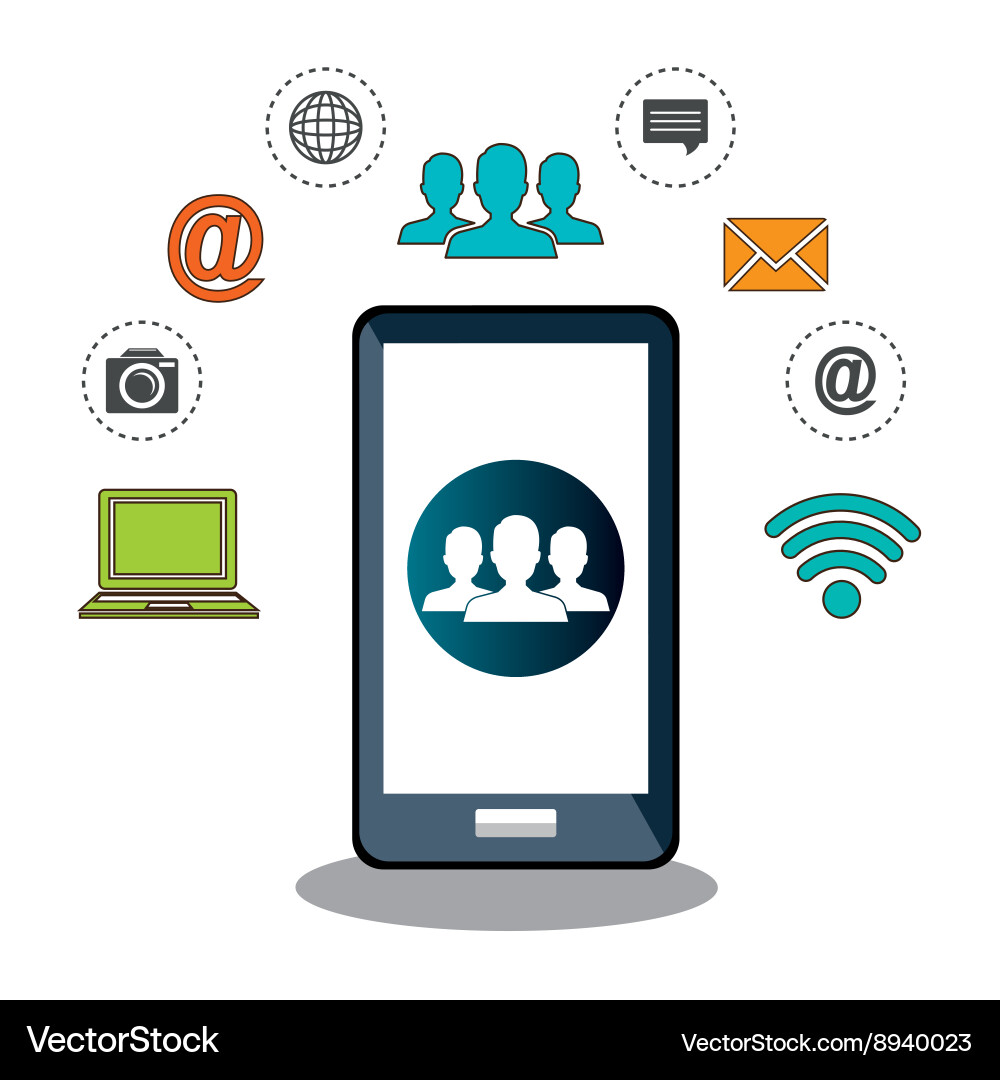 Internet communication design Royalty Free Vector Image